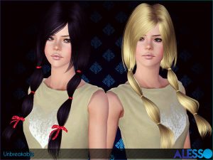 Unbreakable wrapped ponytails hairstyle – The Sims 3 Catalog