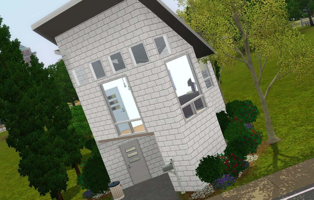 Diagonal Mini Modern house - The Sims 3 Catalog