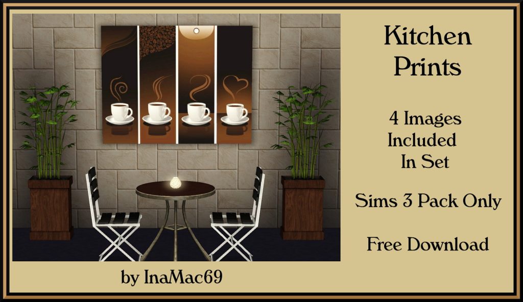 Kitchen Prints and Chefs Kitchen Pictures - The Sims 3 Catalog