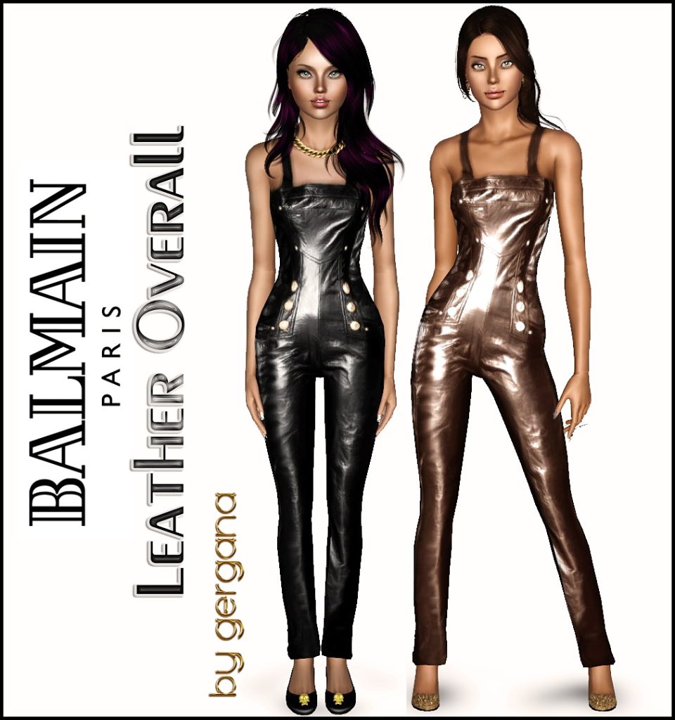 Leather Overall – The Sims 3 Catalog