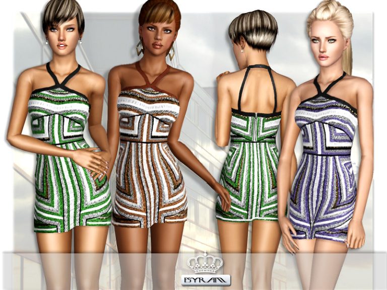 Print Bandage Dress - The Sims 3 Catalog