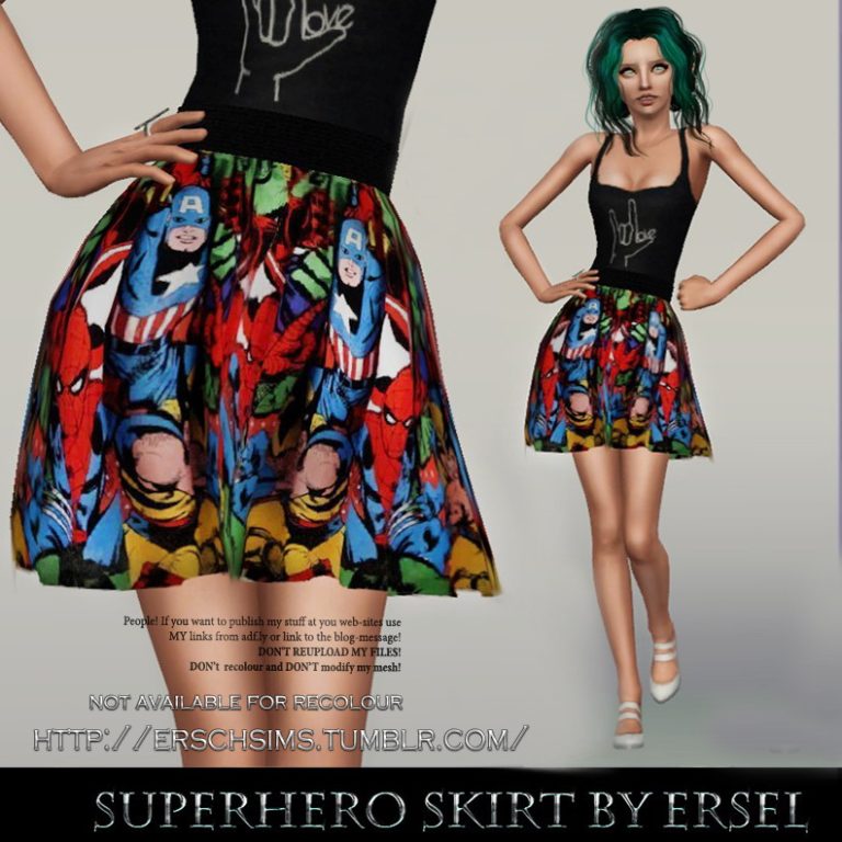 Superhero Skirt - The Sims 3 Catalog