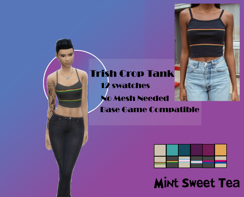 Trish Cropped Tank - The Sims 4 Catalog