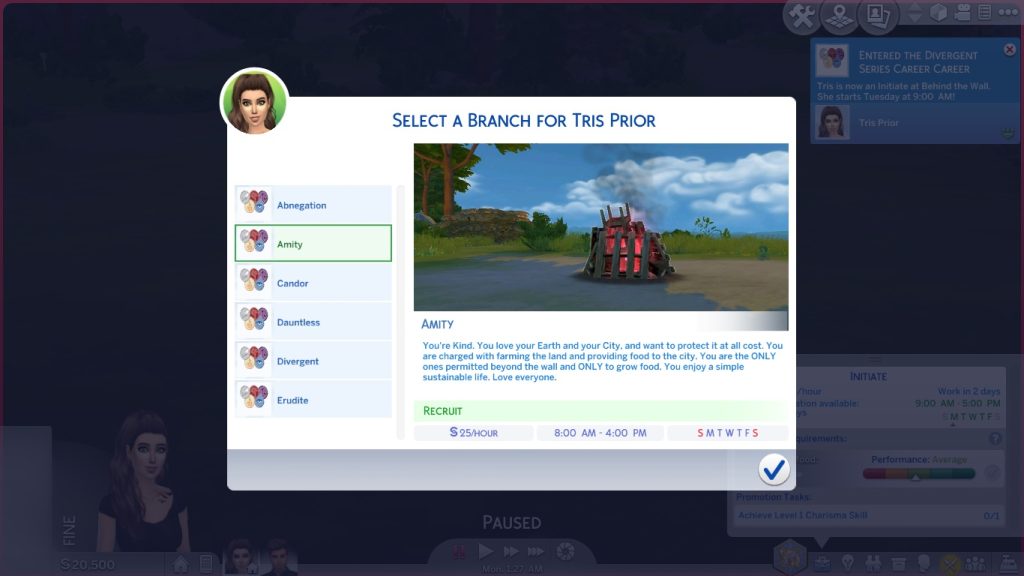 Divergent Series Career - The Sims 4 Catalog