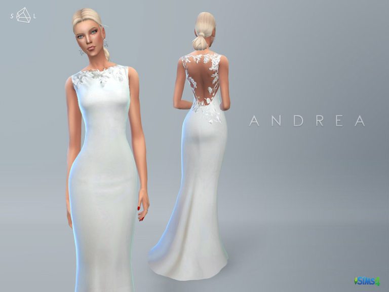 Wedding Dress ANDREA - The Sims 4 Catalog