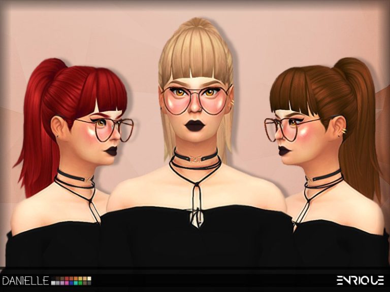 Enriques4-Danielle Hair - The Sims 4 Catalog
