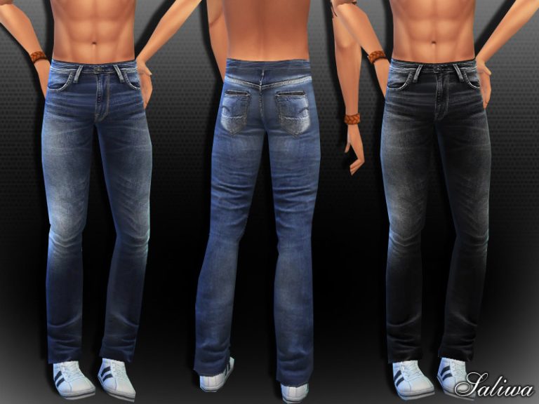 Men Realistic Wrangler Jeans - The Sims 4 Catalog