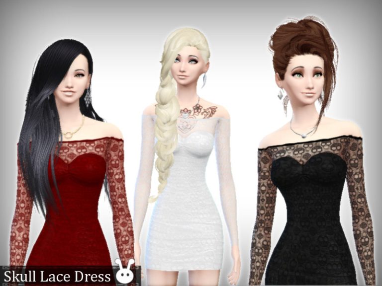 Skull Lace Dress - The Sims 4 Catalog