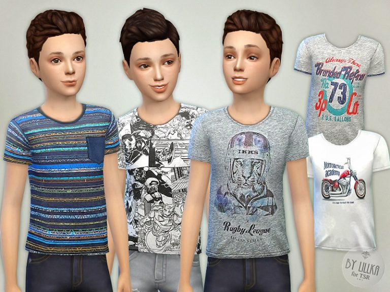 T- Shirt Collection for Boys P05 - The Sims 4 Catalog