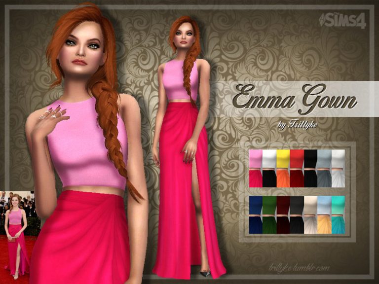 Trillyke - Emma Gown - mesh needed - The Sims 4 Catalog