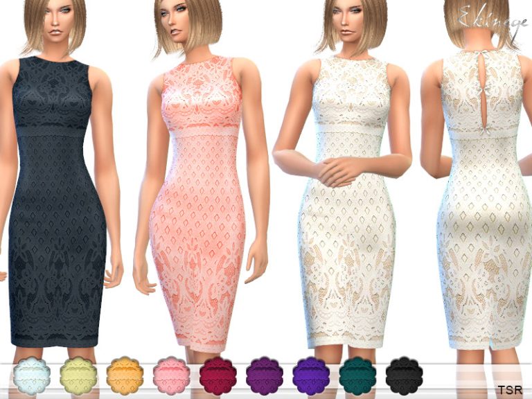 Lace Overlay Dress - The Sims 4 Catalog
