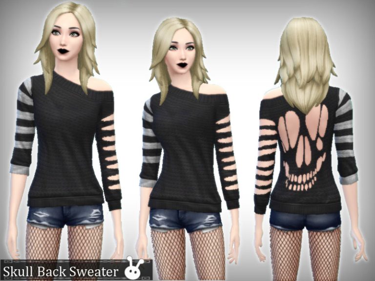 Skull Back Sweater - The Sims 4 Catalog