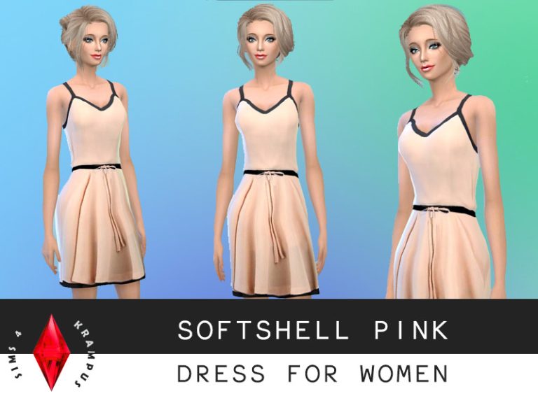 Softshell Pink Dress - The Sims 4 Catalog