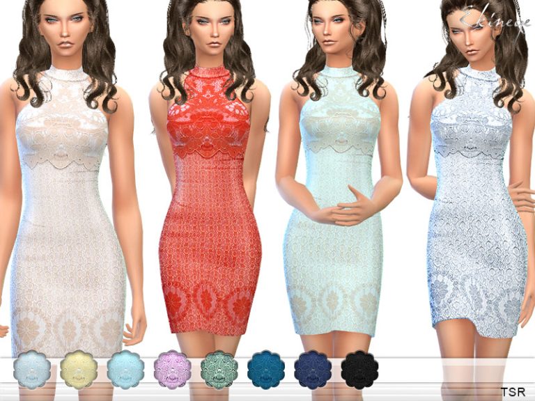 Lace Overlay Mini Dress - The Sims 4 Catalog