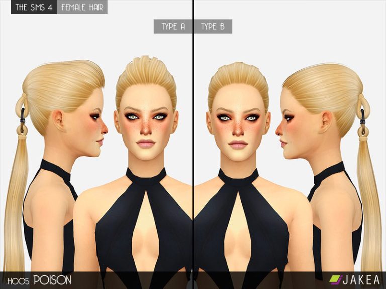 JAKEA - H005 - POISON (Female Hair) - The Sims 4 Catalog