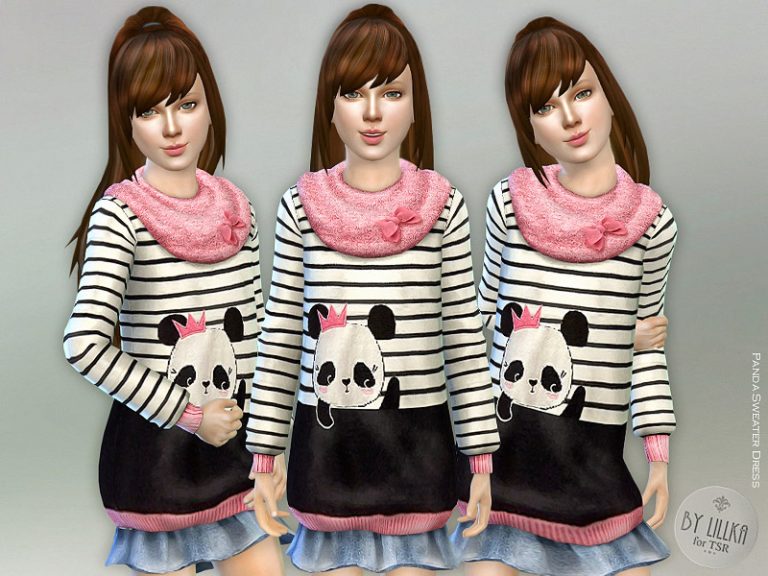 Panda Sweater Dress - The Sims 4 Catalog