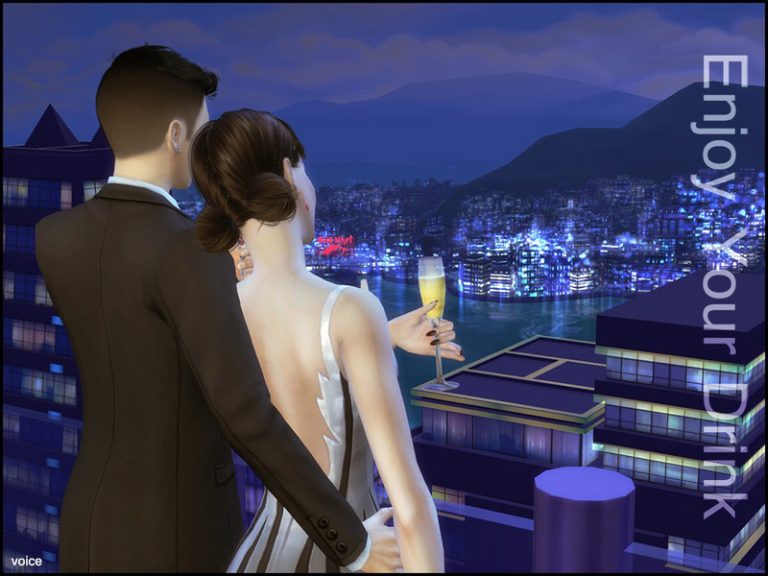 Voice - Enjoy Your Drink-Pose - The Sims 4 Catalog
