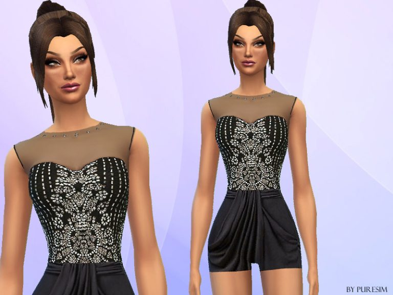 Embellished & Draped Bodysuit - The Sims 4 Catalog