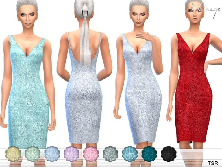 Beaded Silk Dress - The Sims 4 Catalog