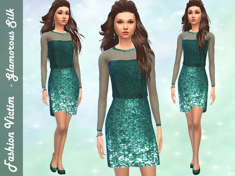 Glamorous Silk Dress - The Sims 4 Catalog