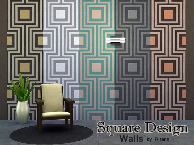 Square Design Wall - The Sims 4 Catalog