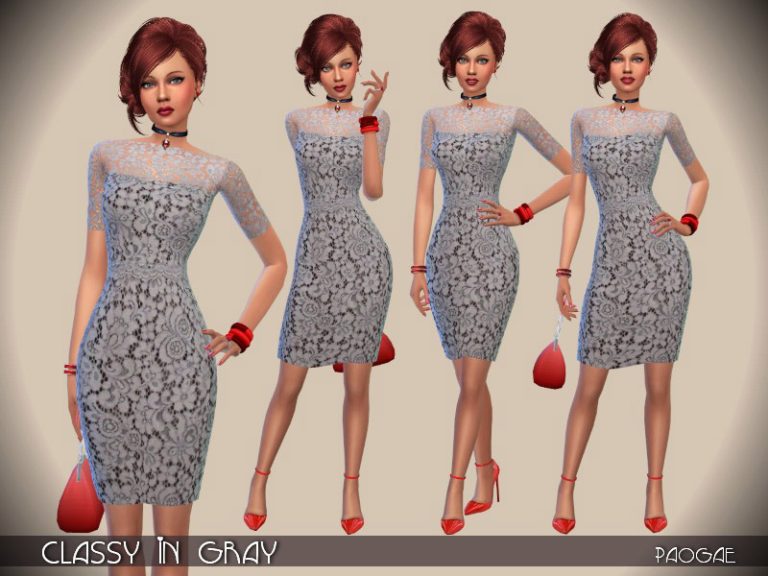 Classy in Gray - The Sims 4 Catalog