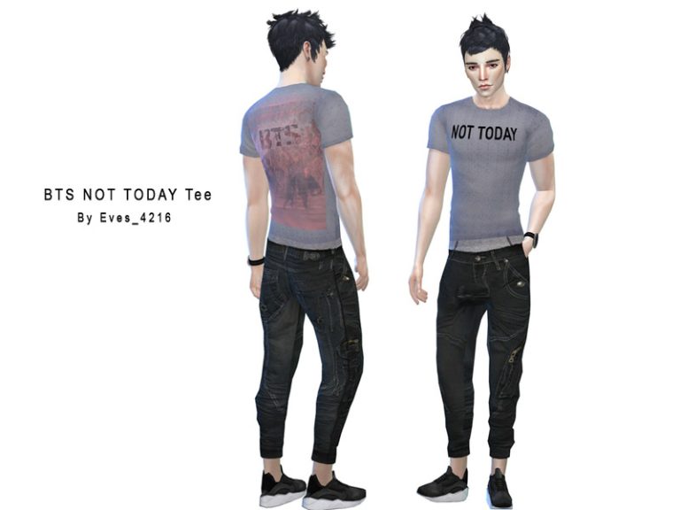 K-Pop BTS NOT TODAY Tee Male - The Sims 4 Catalog