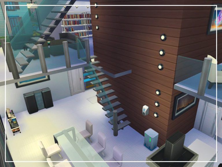 Modern Glass House with Black Exteriors - The Sims 4 Catalog