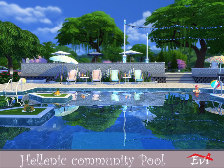 Hellenic community pool - The Sims 4 Catalog