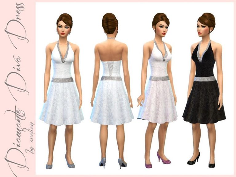Diamante Diva Dress - The Sims 4 Catalog