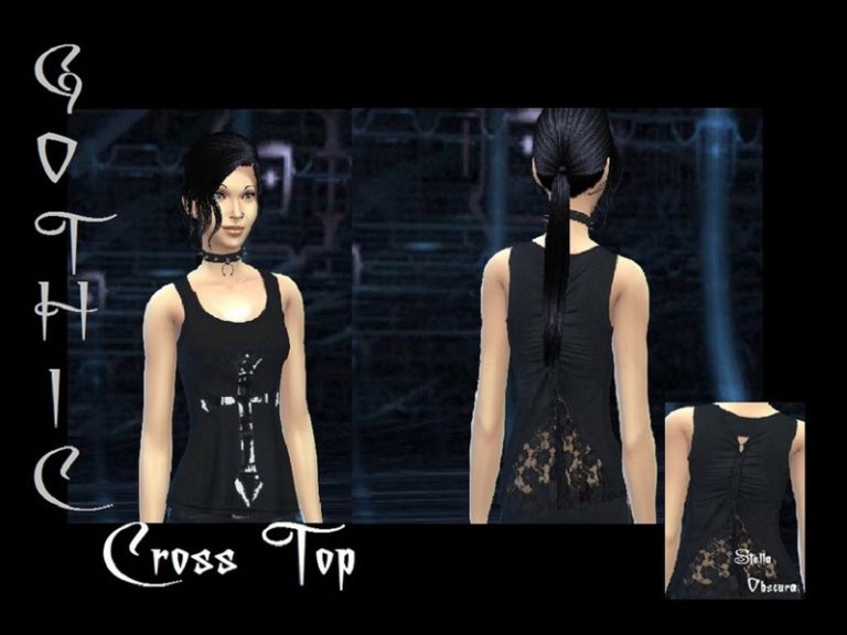 Gothic Cross Top - The Sims 4 Catalog