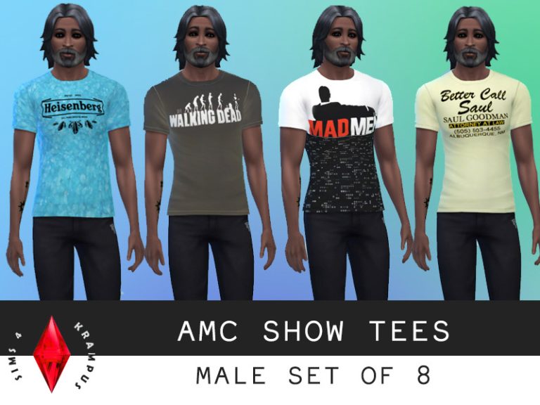 Set of 8 AMC Show Tees - The Sims 4 Catalog
