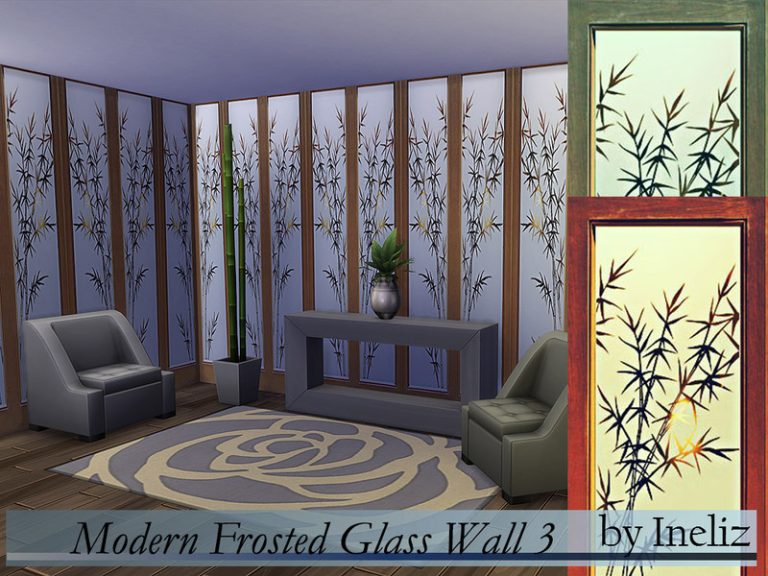 Modern Frosted Glass Wall 3 - The Sims 4 Catalog