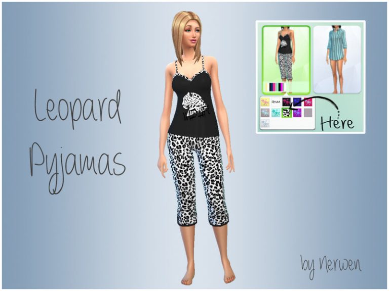Leopard Pyjamas - The Sims 4 Catalog