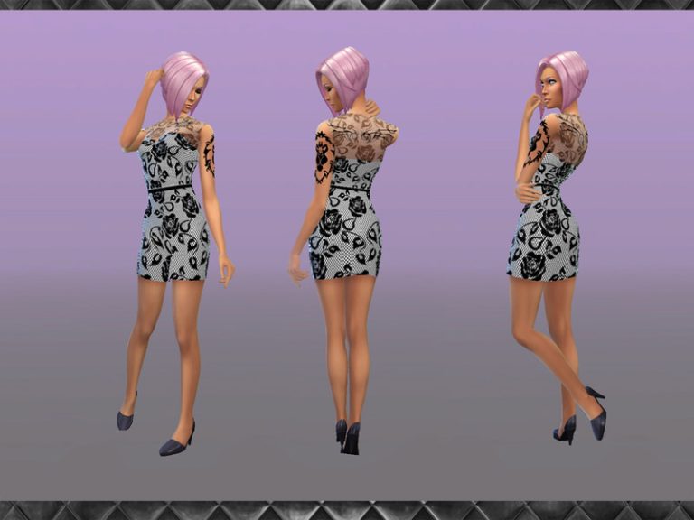 Sheer Lace Dress - The Sims 4 Catalog