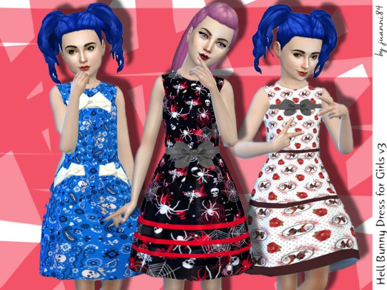 Hell Bunny Dress for Girls v3 - The Sims 4 Catalog