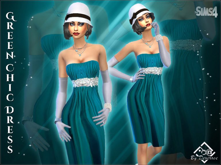 Green Chic Dress - The Sims 4 Catalog