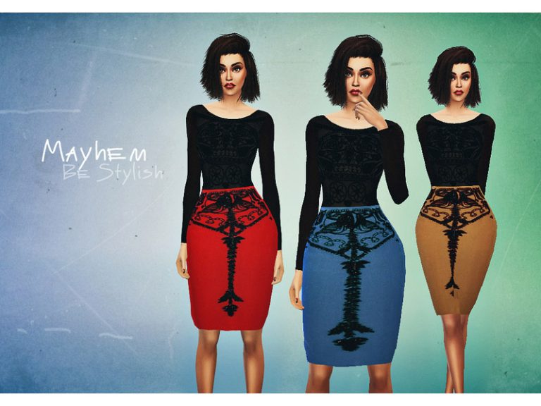 Black Skulls Dress - The Sims 4 Catalog