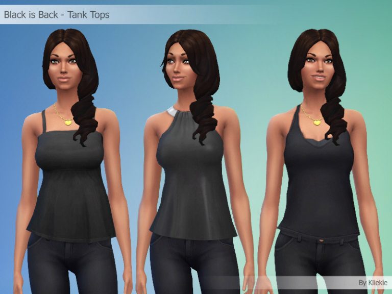 Black is Back - Tank Tops - The Sims 4 Catalog