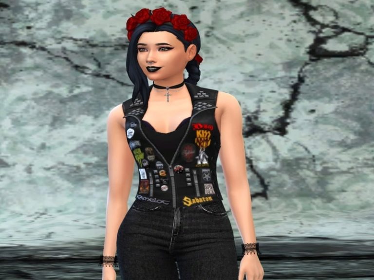 Heavy Metal Battle Vest m/ - The Sims 4 Catalog