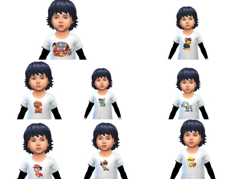 Paw Patrol Toddler Tops - The Sims 4 Catalog