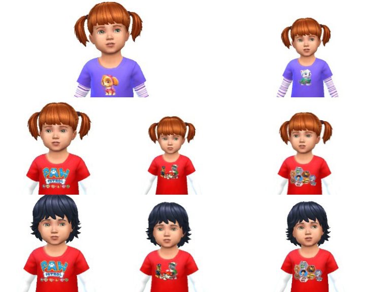 Paw Patrol Toddler Tops - The Sims 4 Catalog