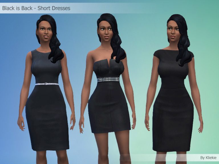 Black is Back - Short Dresses - The Sims 4 Catalog