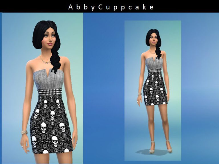 Skulls and Denim Red Black dresses - The Sims 4 Catalog