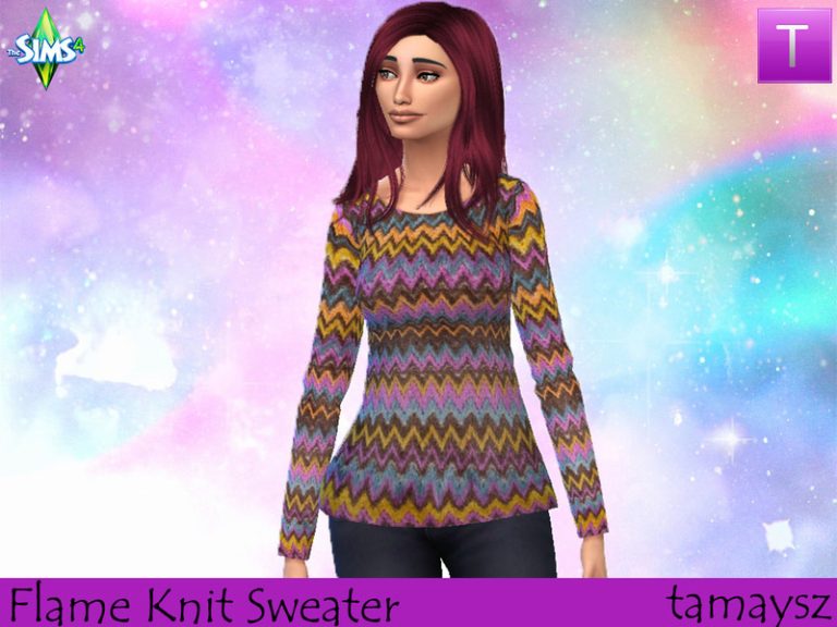 Flame Knit Sweater - The Sims 4 Catalog