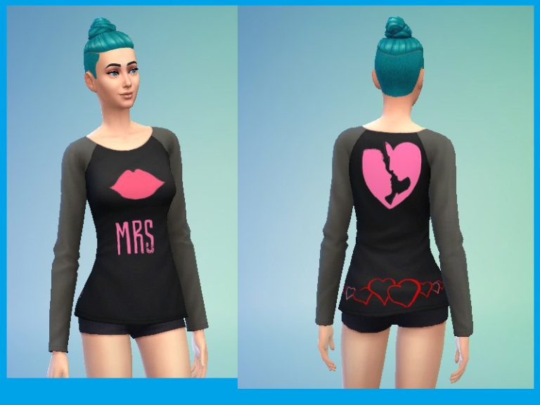 Female Mrs Couple Sweater - The Sims 4 Catalog