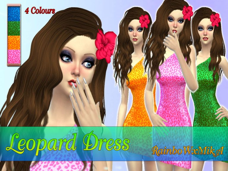 Leopard Dress - The Sims 4 Catalog