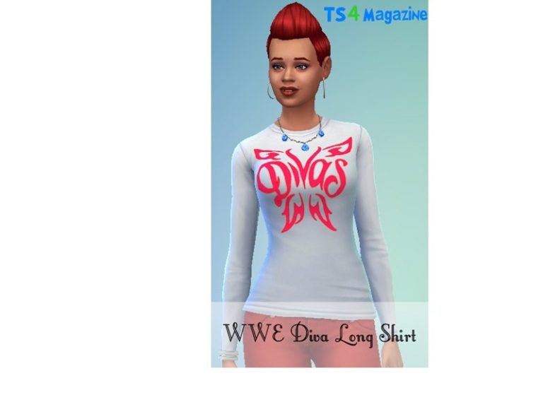 WWE Diva Long Shirt - The Sims 4 Catalog