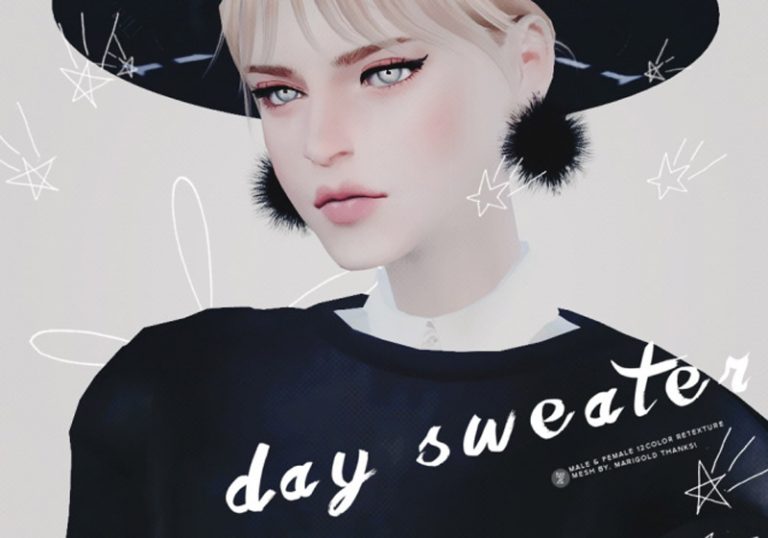 DAY sweat shirt - The Sims 4 Catalog