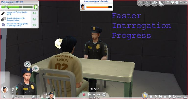 Faster Interrogation Progress - The Sims 4 Catalog